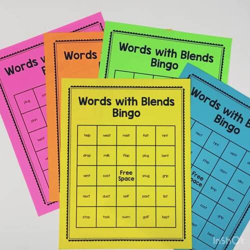 Consonant Blend Bingo by Learning Support Lady | TPT