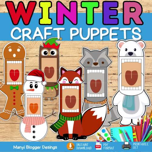 Winter Puppet Crafts for Kids: A Holiday Creative Activity | TPT