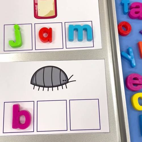 CVC Word Task Cards by Kindergarten Is Crazy | Teachers Pay Teachers