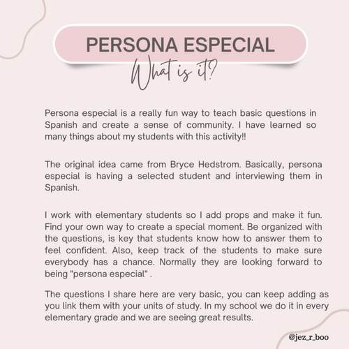 PERSONA ESPECIAL by Jezz | TPT