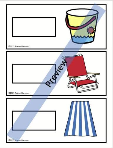 Beach Vocabulary- Task Cards- Ocean Theme- Autism- SPED by Autism Elements