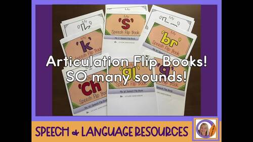 Articulation flip book- 'a' vowel sound for speech and language therapy