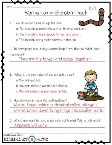 Earthworms - Reading Passage and Investigation by VA SOL Superstars