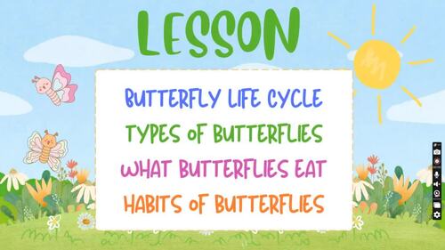 Butterfly Life Cycle Habit Spring PowerPoint slides Lesson Quiz for K ...