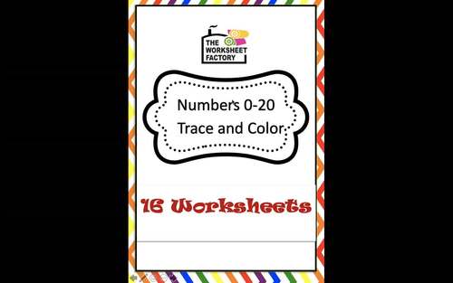 Write numbers 1-20 | Trace and Color Numbers | Distance Learning