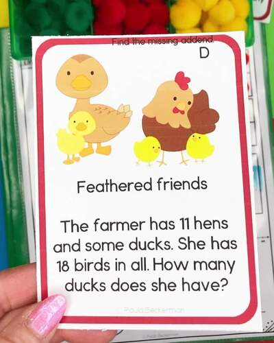 Math Word Problems Addition and Subtraction Within 20 Worksheets Farm