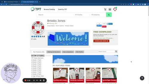 TPT ANIMATED Seller Store Banners: Up, Up and Away - All 3 Sizes!