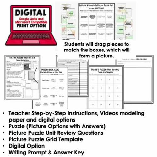 Life Science Activity Picture Puzzle Life Science Vocabulary Activity