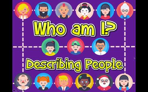 Who Am I? Describing People - Read and Match! (EFL/ESL game!) | TPT