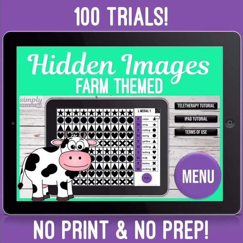 DISCOUNT BUNDLE 100 Trials No Print Hidden Image Games for Articulation ...