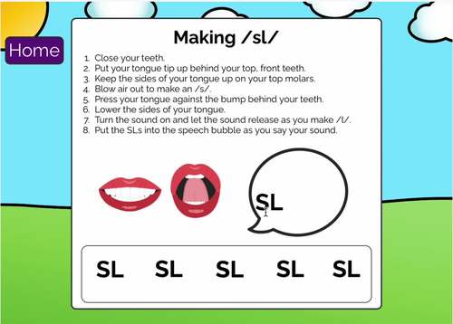 S Cluster Reduction Minimal Pair Boom Cards sl l Silly Sentences Tongue ...