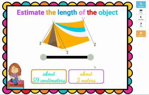 Estimating Height and Length Meters and Centimeters Boom Cards Digital Math