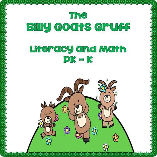 Three Billy Goats Gruff | Literacy and Math | Centers and Worksheets | PK K