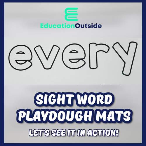 Sight Word Playdough Mats (1st Grade Dolch) - Printable Set | TPT
