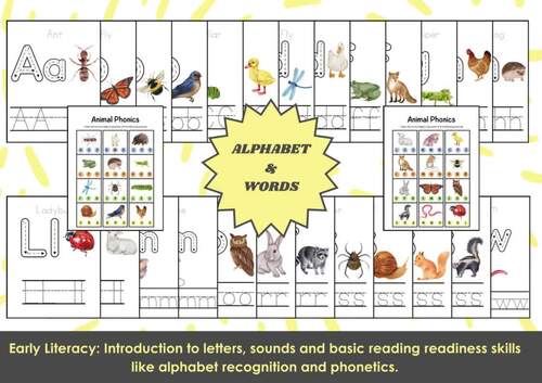 Spring Animals and Insects Pre-k and Kindergarten 80 Pages by Digital-Vie