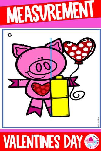 VALENTINE'S DAY Non-Standard Measurement Measuring Length Math Center