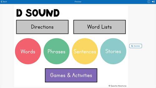 D Sound Articulation Interactive Activities Boom Cards by Speechie ...