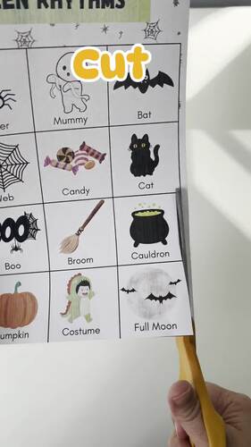 Halloween Rhythms (Quarter + Eighth Notes): Sort, Compose, Notate, Match