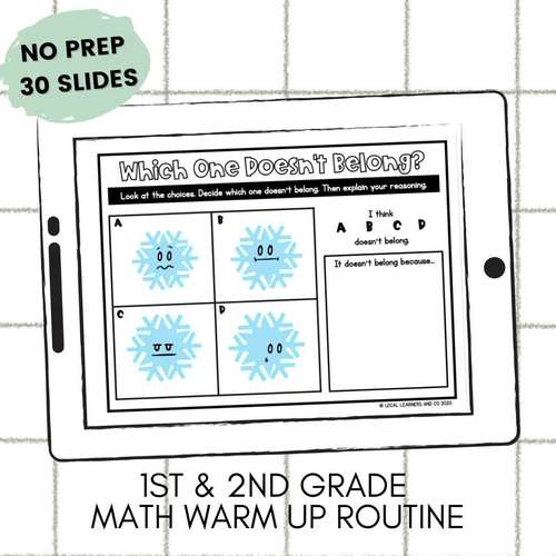 Math Warm Up - Which One Doesn't Belong - January by Mona Math | TPT