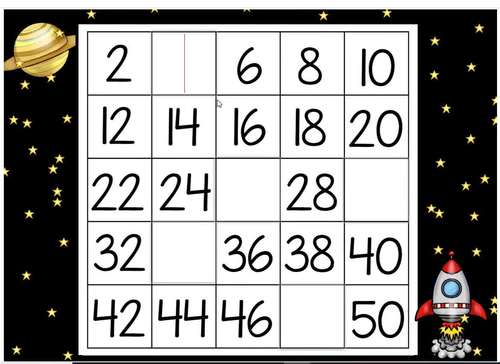 Number Grids (Counting in 2's) - Boom Cards | TPT