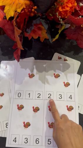 thanksgiving Clip Cards 1-15, Special Needs Therapy, DDT Center, ABA ...