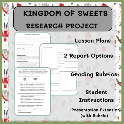 Kingdom of Sweets Project Research by Momma Bear School Resources