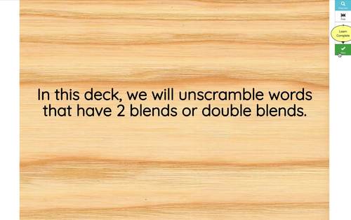 Double Blend Words Boom Cards Blue Language Series Unscramble | TpT