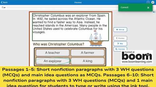 Indigenous Peoples’ Day & Columbus Day Reading Comprehension Digital ...