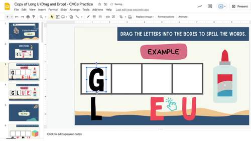 Long A, I, O, U/Magic E (Drag and Drop) - Interactive Google Slides ...