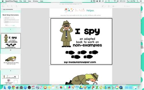 I Spy - Non-Examples & Negation Adapted Book by The Autism Helper