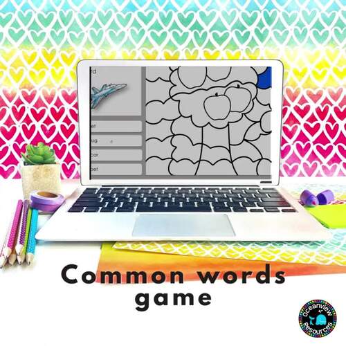 Sight Word game for Digital Learning- Google slides - common words Game 1