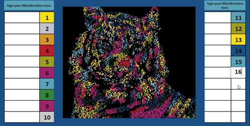 Mystery Digital EDITABLE LOW PREP - Mighty Tiger PIXEL ART Reveal Template