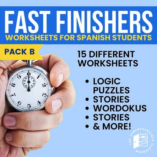 Fast Finishers Activities for Spanish: Pack B | TPT