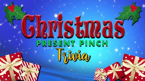 Christmas Present Pinch Trivia Game! {EDITABLE} by Educational Andy