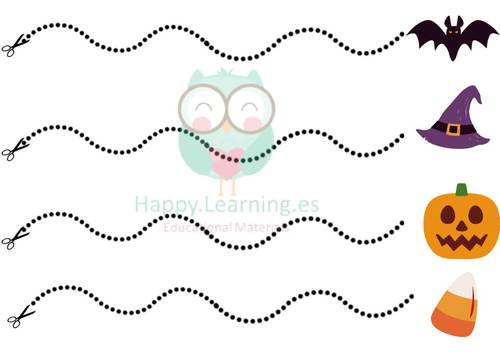 Halloween Cutting Activity by Happy Learning by teacher Jenyffer