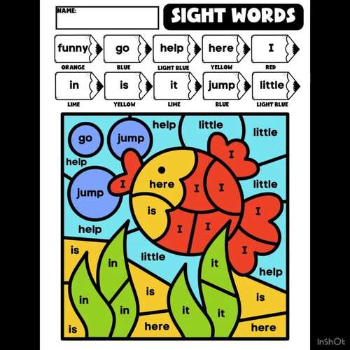 High-Frequency Sight Words {Dolch Pre-Primer} No Prep Worksheets