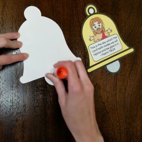 Jesus New Year's Bell Fan Craft Kids Sunday School Bible Lesson Church ...