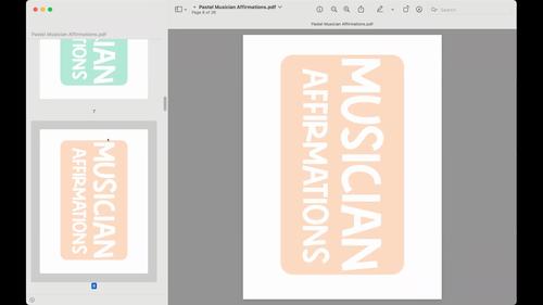 Pastel Musician Affirmation Station by musicpluscoffee | TpT