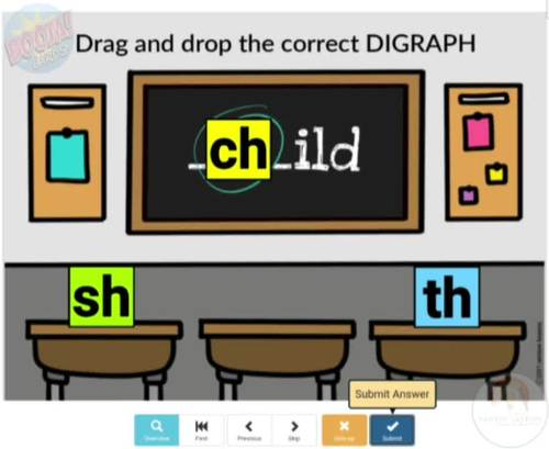 Consonant Digraphs | Blends and Digraphs | Digraph Game Boom Cards
