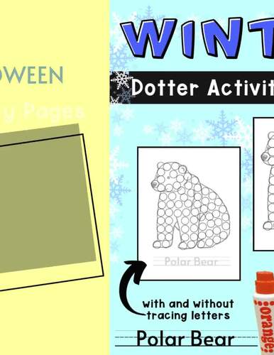 Dotter Activity Pages-BUNDLE-Seasons and Holidays-Dot Art-Bingo Dot Markers
