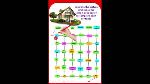 ESL Worksheet Preposition | on in under beside by TeachDEZway | TPT