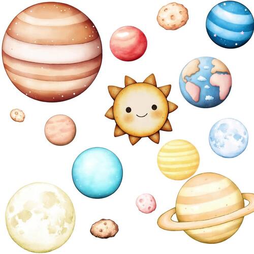 DCA014 Solar System Clip Art by Ping Ping Studio | TPT