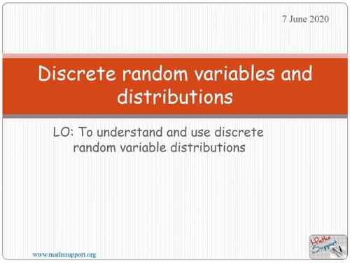 Discrete random variable and their probability distributions | TPT