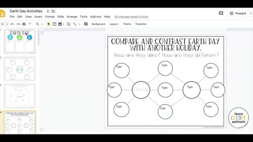 Earth Day Activities - Digital Earth Day Writing, Reading, etc. 2nd 3rd ...