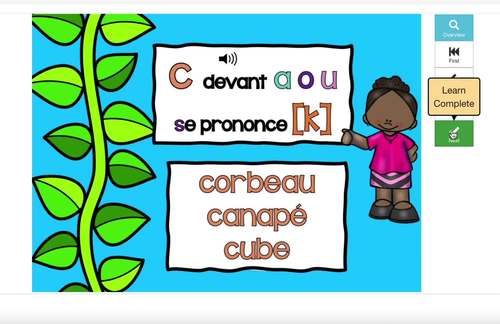 French BOOM CARDS Phonologie C ou Ç Set 1 with audio | Phonics Activities
