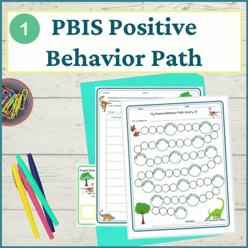 Behavior Visual Supports- Dinosaurs Bundle by The Responsive Educator