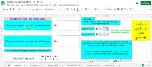 College Ready Geometry Distance Learning by Time Flies | TPT