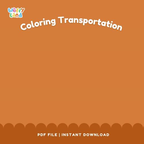 Transportation Coloring Pages for Kids | 12 Pages Printable by Wuffyland
