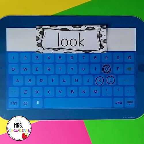 iPad Keyboard Typing Practice with Sight Words by Mrs Strawberry