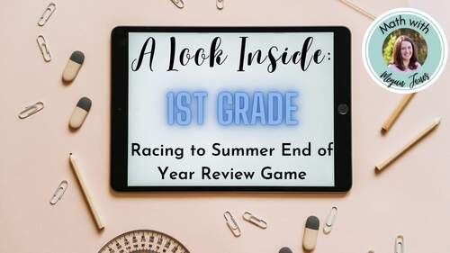 First Grade End of Year Math Review Game: Racing to Summer Common Core